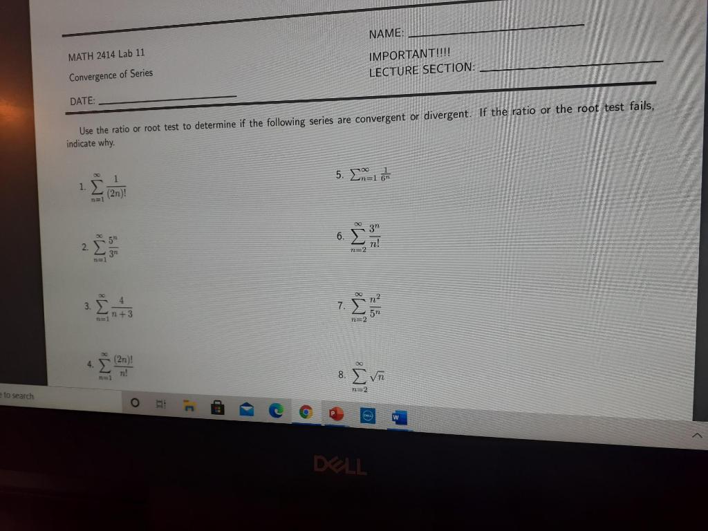 Solved NAME: MATH 2414 Lab 11 IMPORTANT!!!! LECTURE SECTION: | Chegg.com