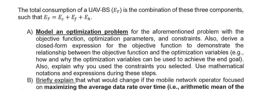 Solved The mobile network operator plans to optimize the | Chegg.com