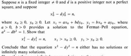 Solved Suppose n is a fixed integer 0 and d is a positive | Chegg.com