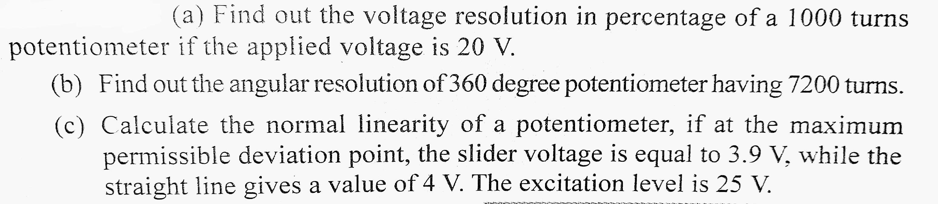 Solved (a) Find out the voltage resolution in percentage of | Chegg.com