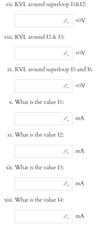 Solved Using I1, I2, I3, I4, I5, and I6 for the mesh | Chegg.com