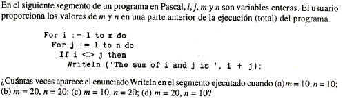 Solved En el siguiente segmento de un programa en Pascal, | Chegg.com