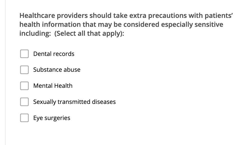Solved Healthcare providers should take extra precautions | Chegg.com