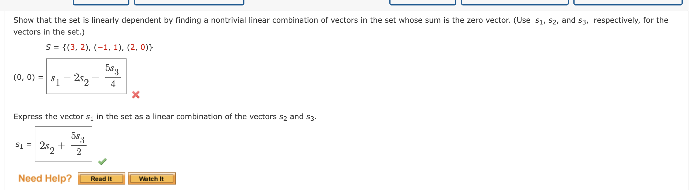 Solved Show that the set is linearly dependent by finding a | Chegg.com