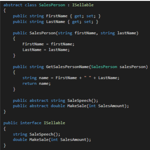 Solved Consider the following code for an abstract | Chegg.com