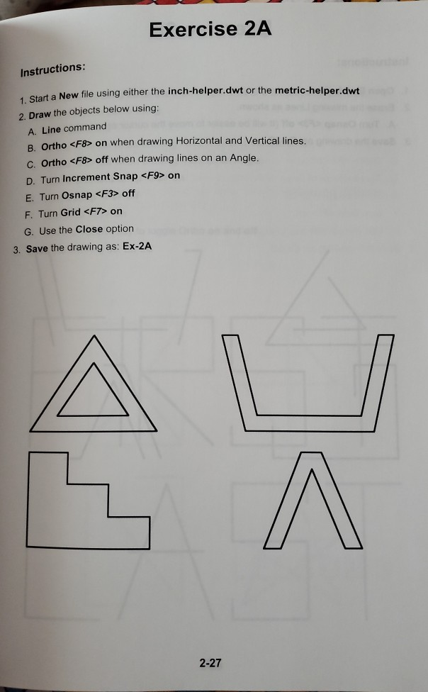 Solved Exercise 2A Instructions: art a New file using either | Chegg.com