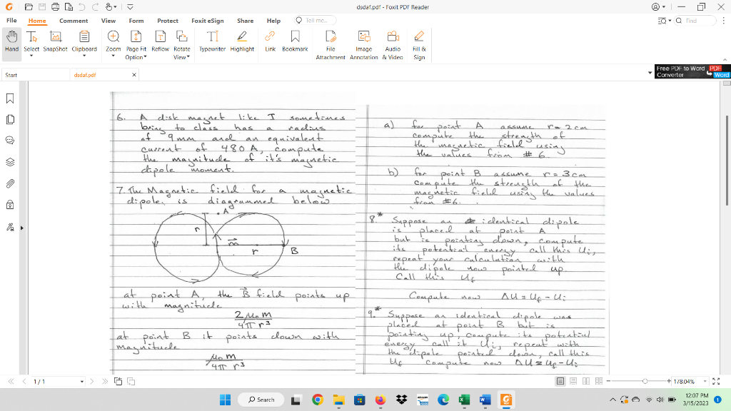 Solved Need number 7 only use values from number 6 and | Chegg.com