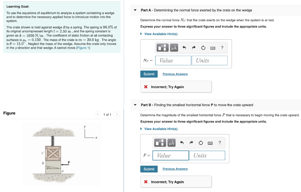 Solved Learning Goal: Part A - Determining the normal force | Chegg.com