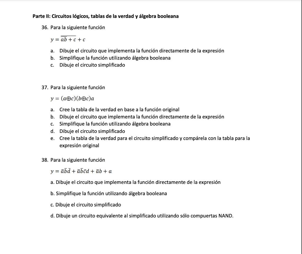 Solved Part Ii Logic Circuits Truth Tables And Boolean 0448