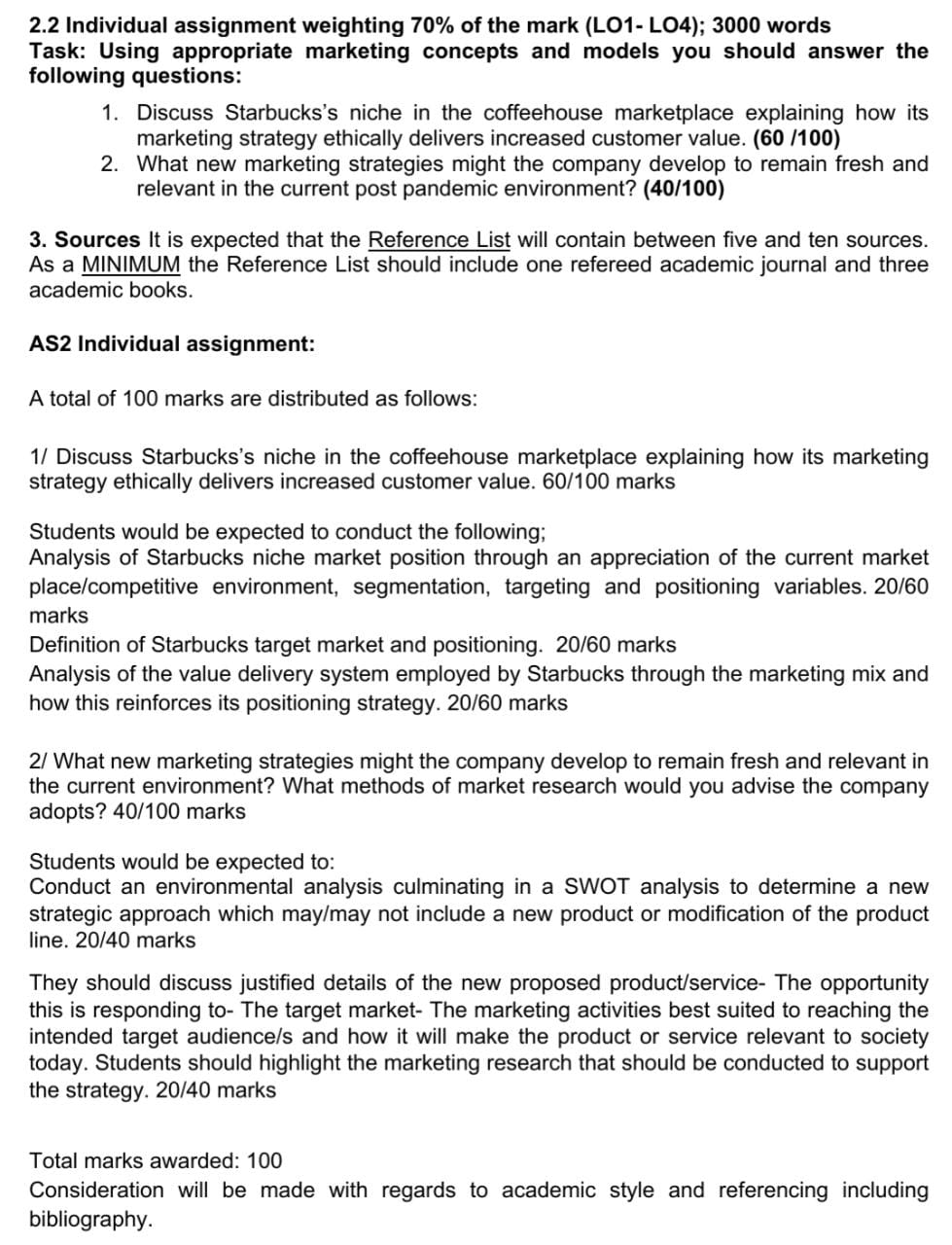 Solved 2.2 Individual assignment weighting 70% of the mark | Chegg.com