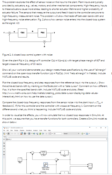 Solved In the top loop, use the controller with crossover | Chegg.com