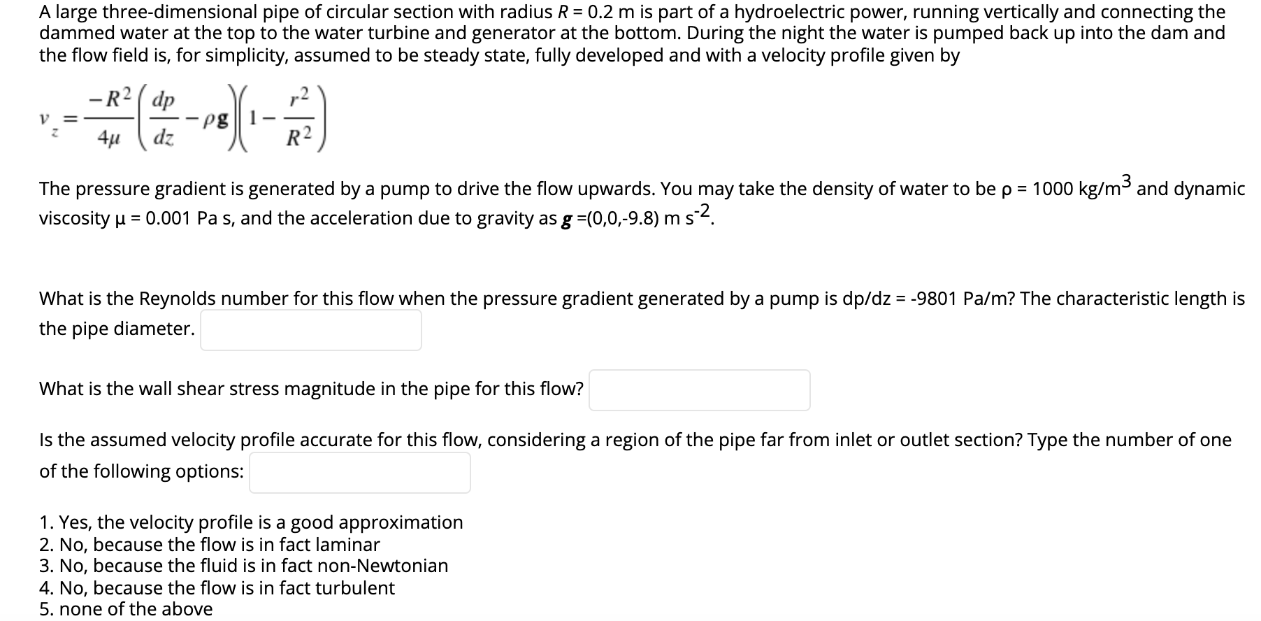 Solved A large three-dimensional pipe of circular section | Chegg.com