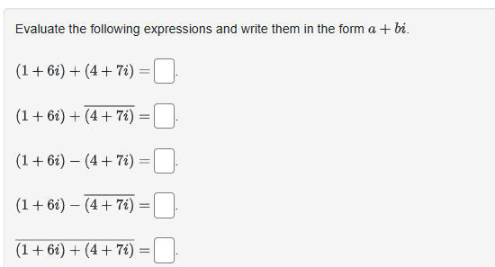 Solved Evaluate the following expressions and write them in | Chegg.com