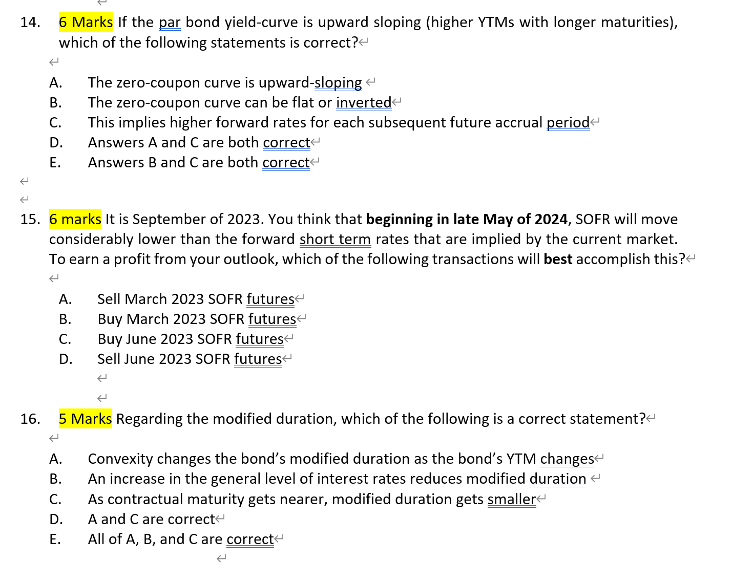Solved 14. 6 Marks If the par bond yield-curve is upward | Chegg.com