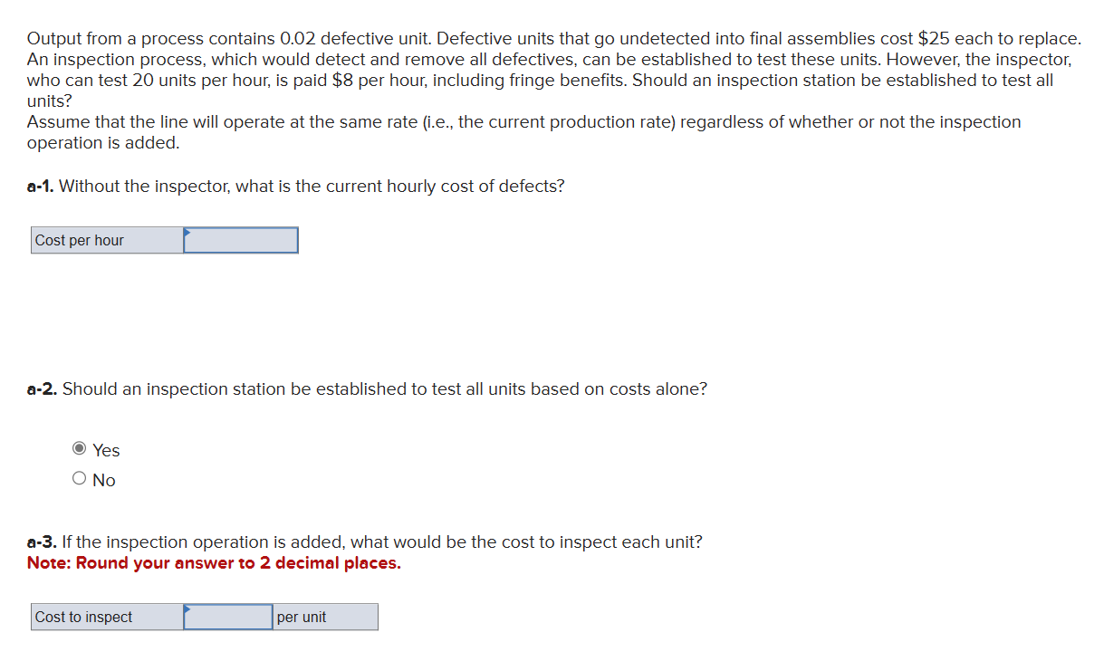 Solved Output from a process contains 0.02 defective unit. | Chegg.com