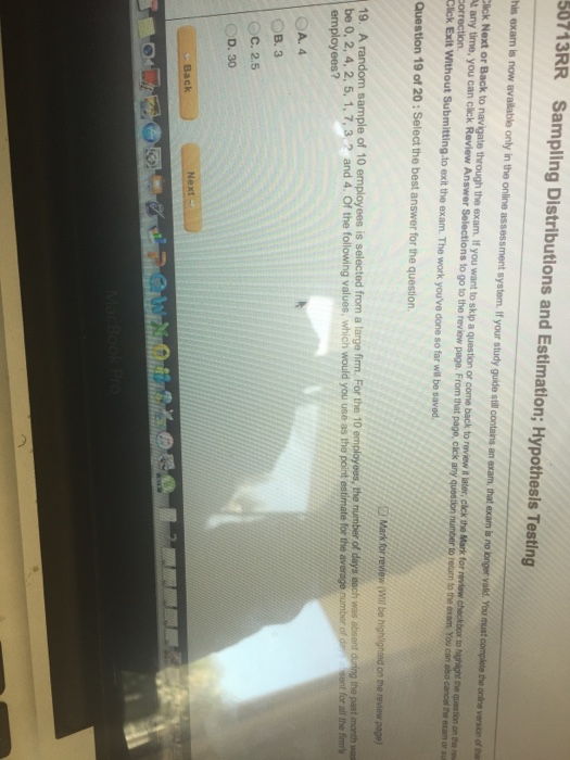 Solved 0713RR Sampling Distributions and Estimation; | Chegg.com