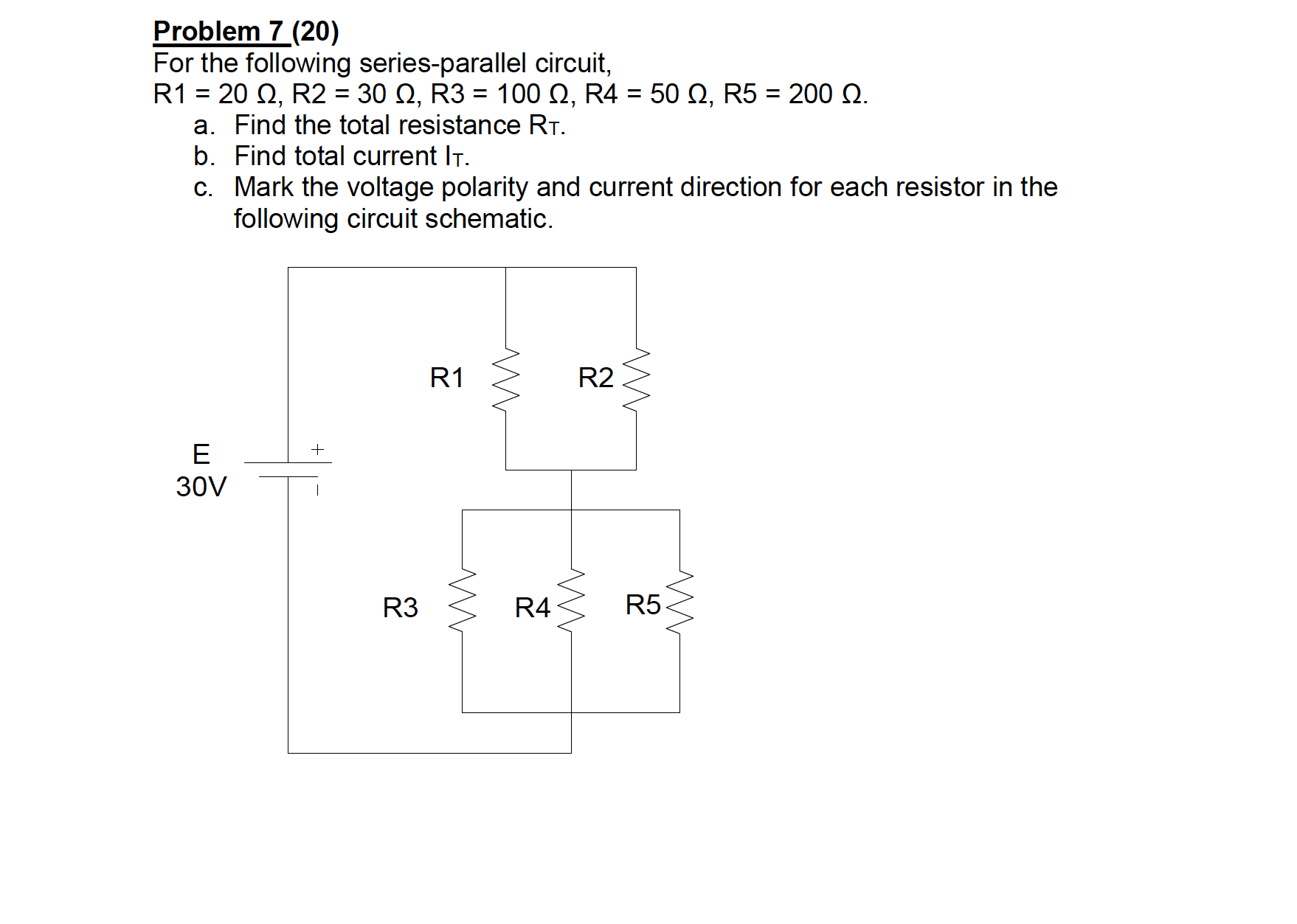 Solved Problem 7 (20) For the following series-parallel | Chegg.com