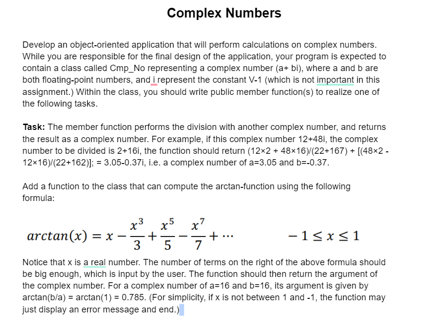 Solved Develop An Object Oriented Application That Will