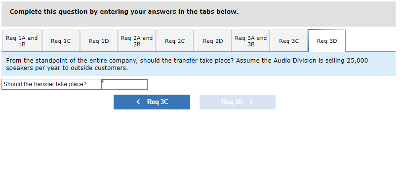 Solved Exercise 11-3 (Algo) Transfer Pricing Basics [LO11-3] | Chegg.com