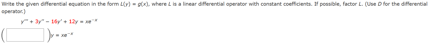 Solved Write the given differential equation in the form | Chegg.com