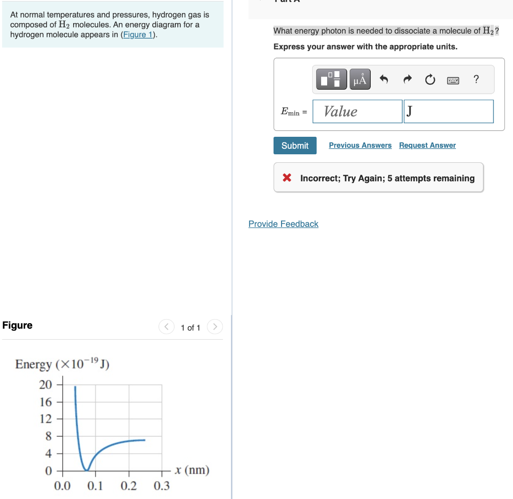 Solved At normal temperatures and pressures, hydrogen gas is | Chegg.com
