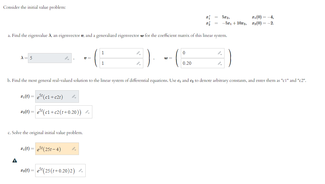 Solved b. Find the real-valued solution to the initial value | Chegg.com