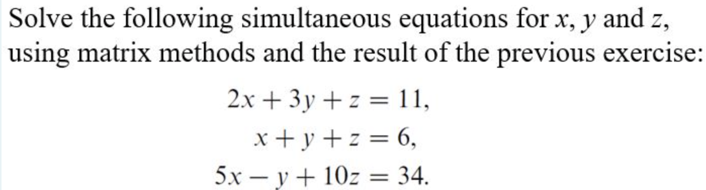 Solved Solve the following simultaneous equations for x,y | Chegg.com