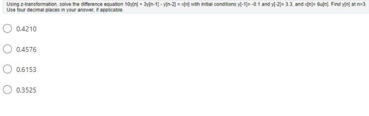 Solved Using z-transformation, solve the difference equation | Chegg.com