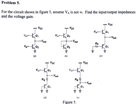 Solved Problem 5.For the circuit shown in figure 5 , ﻿assume | Chegg.com