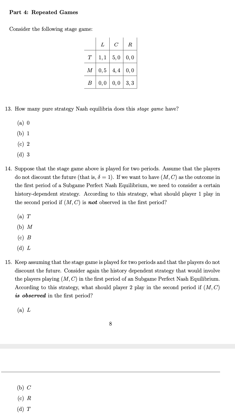 Solved This is one question with 3 multiple choice subparts | Chegg.com