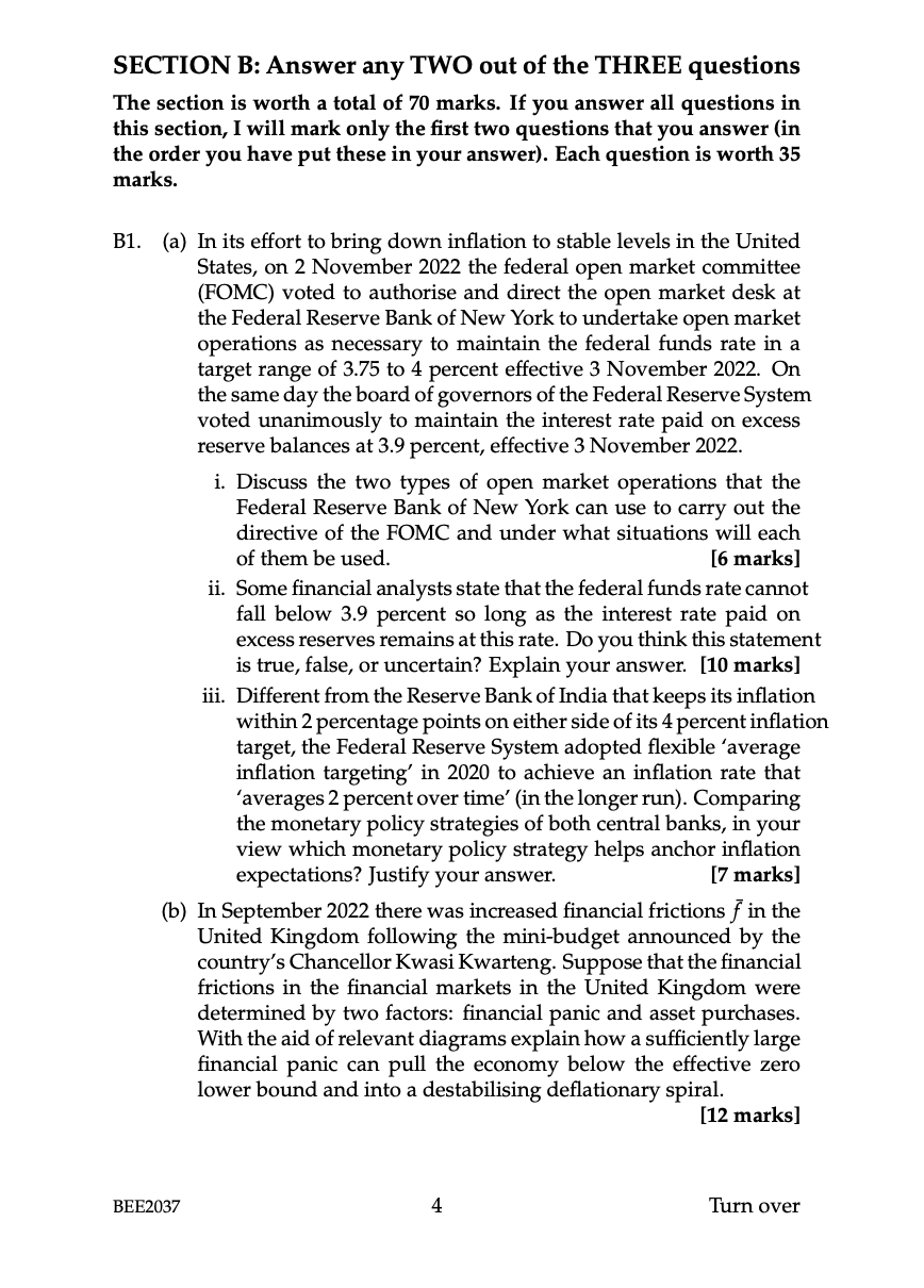 Solved SECTION B: Answer any TWO out of the THREE | Chegg.com