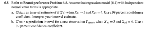 Solved 6.8. Refer to Brand preference Problem 6.5. Assume | Chegg.com