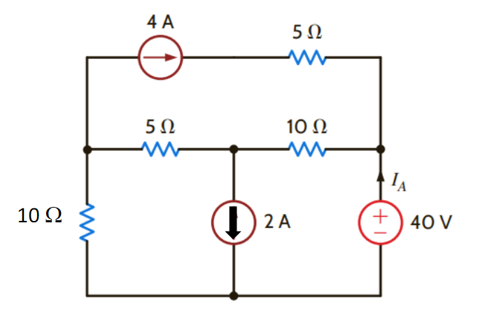Solved Using Nodal Analysis, Find current IA and power | Chegg.com