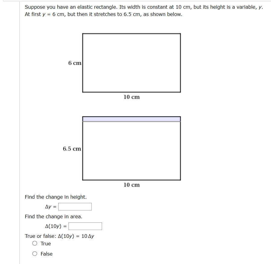Solved Suppose you have an elastic rectangle. Its width is | Chegg.com