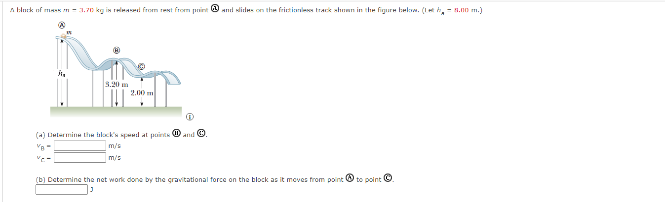 Solved A block of mass m = 3.70 kg is released from rest | Chegg.com