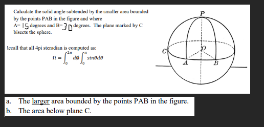 Solved Calculate the solid angle subtended by the smaller | Chegg.com
