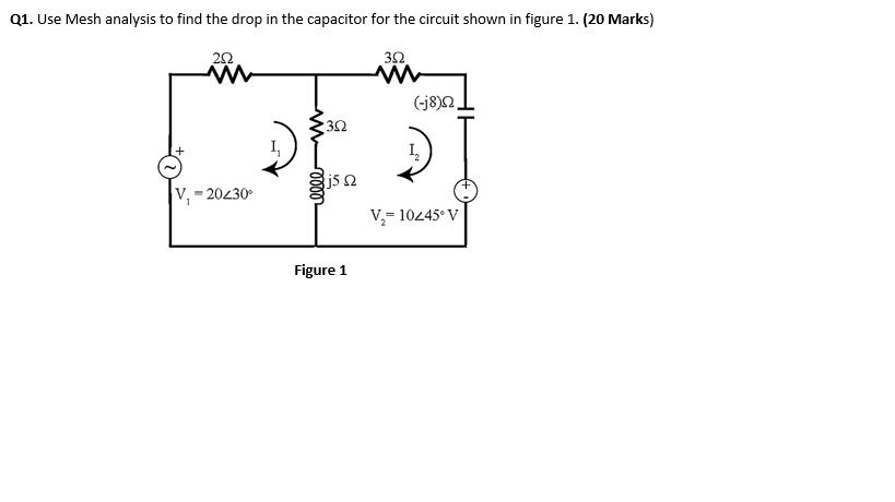 Solved Q1. Use Mesh analysis to find the drop in the | Chegg.com
