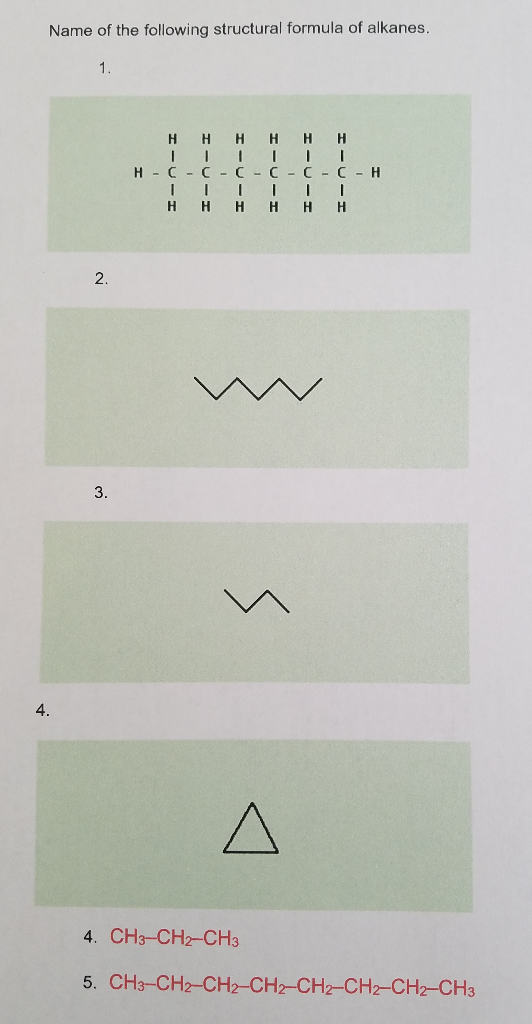 Solved Name of the following structural formula of alkanes. | Chegg.com