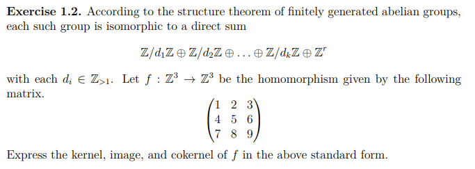 Solved Exercise 1.2. According to the structure theorem of | Chegg.com