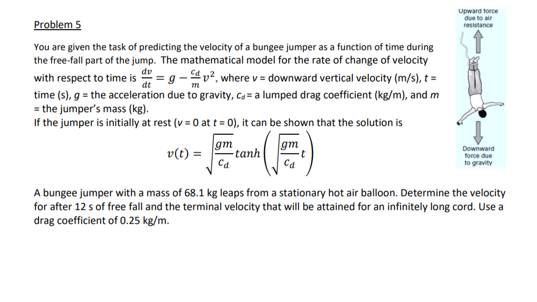 Solved You Are Given The Task Of Predicting The Velocity Of