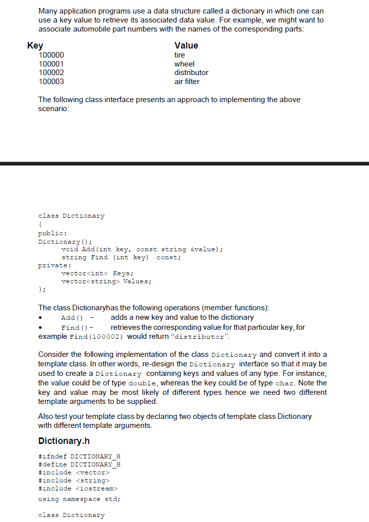 Solved Many application programs use a data structure called | Chegg.com