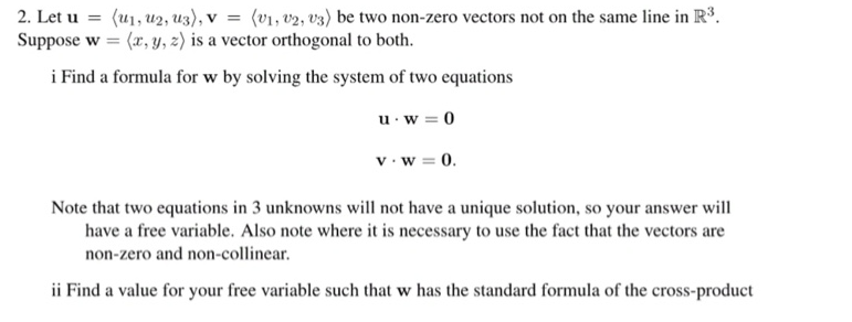 Solved 2. Let u = (U1, U2, U3), v = (V1, V2, V3) be two | Chegg.com