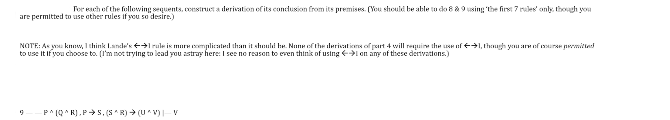 Solved For each of the following sequents, construct a | Chegg.com