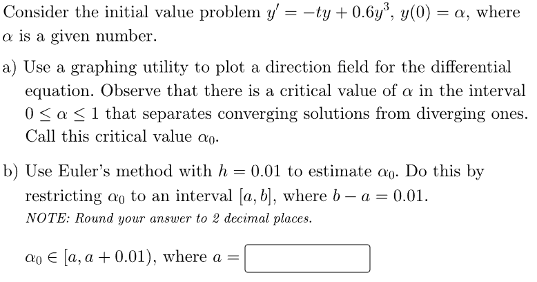 Solved Consider the initial value problem | Chegg.com