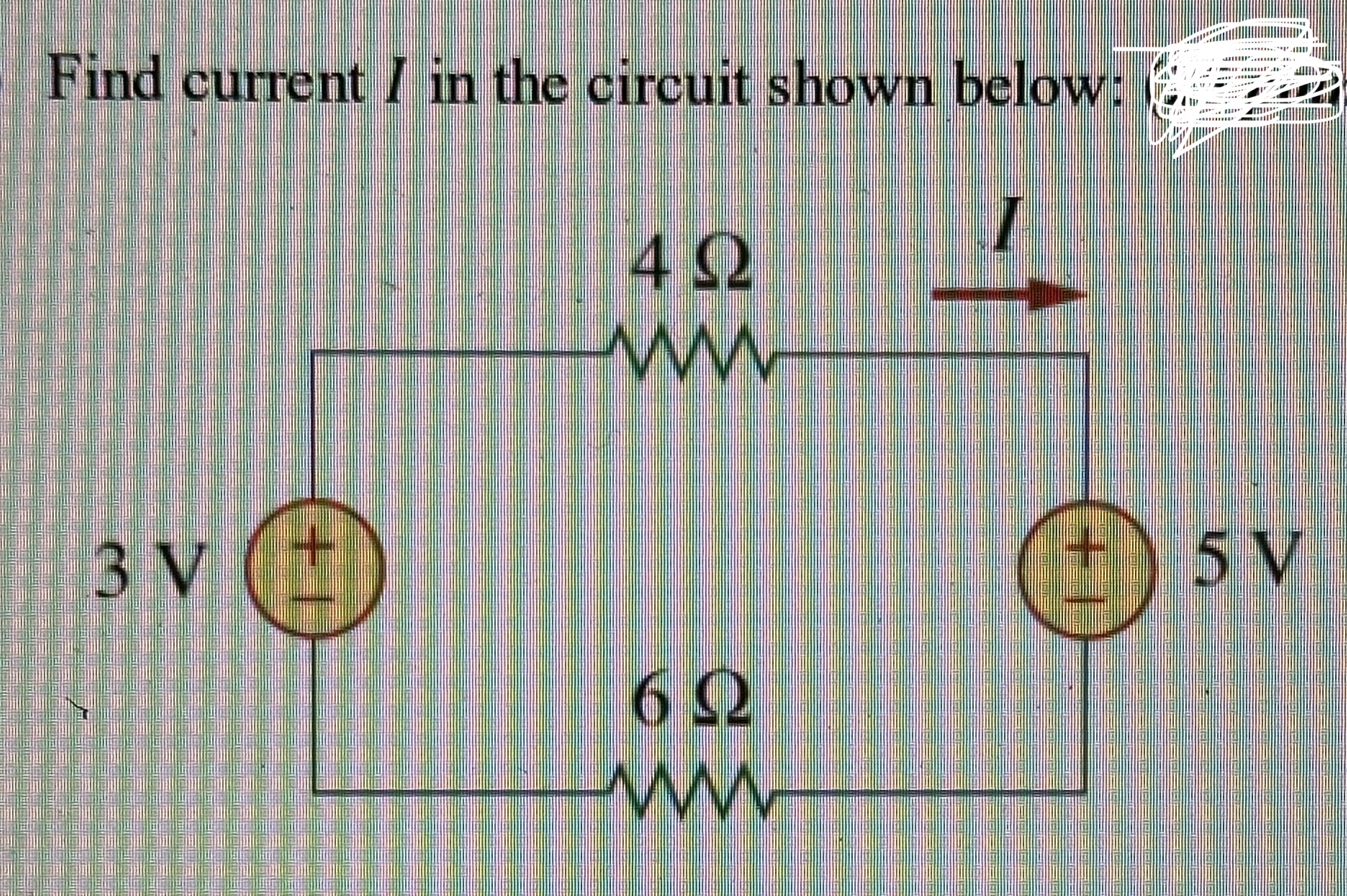 Solved Find current I in the circuit shown below | Chegg.com