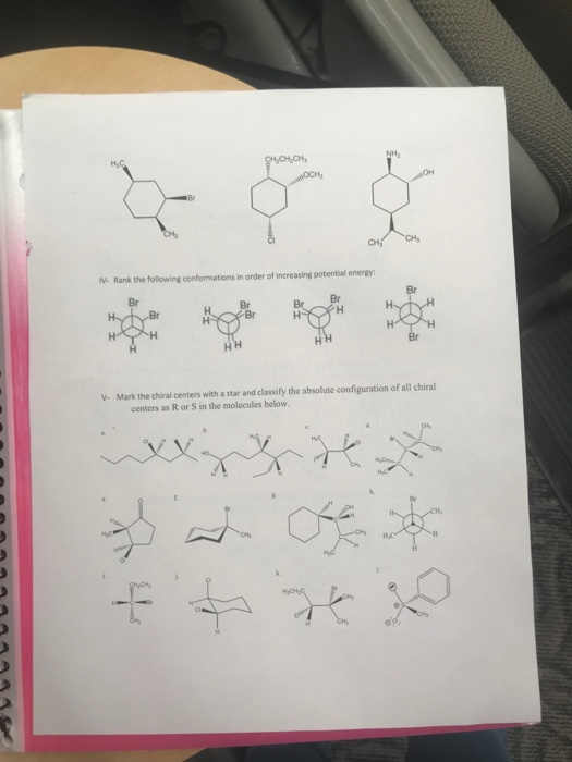 Solved Worksheet Chem2201 - Draw the Newman projections | Chegg.com