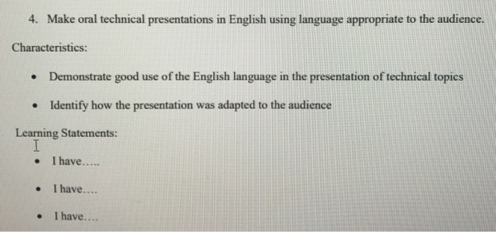 English using language appropriate to the audience. | Chegg.com