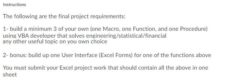 Solved Does anyone know how to build a macro, function, | Chegg.com
