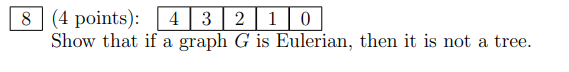 Solved Show that if a graph G ﻿is Eulerian, then it is not a | Chegg.com