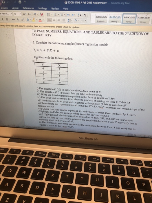 Solved ECON 4706 A Fall 2018 Assignment 1-Saved to my Mac | Chegg.com